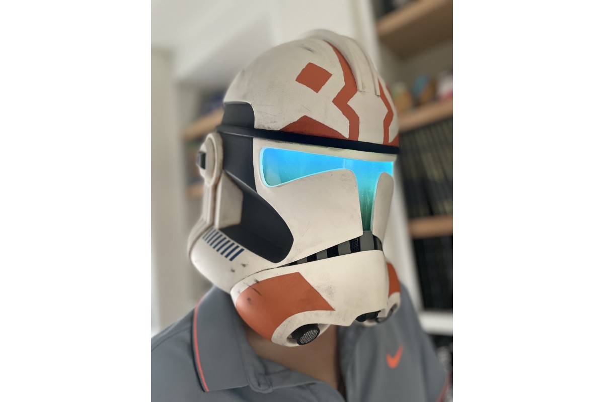 Jet Trooper Ahsoka Tano 332nd Clone Trooper Helmet ROTS with LED ...
